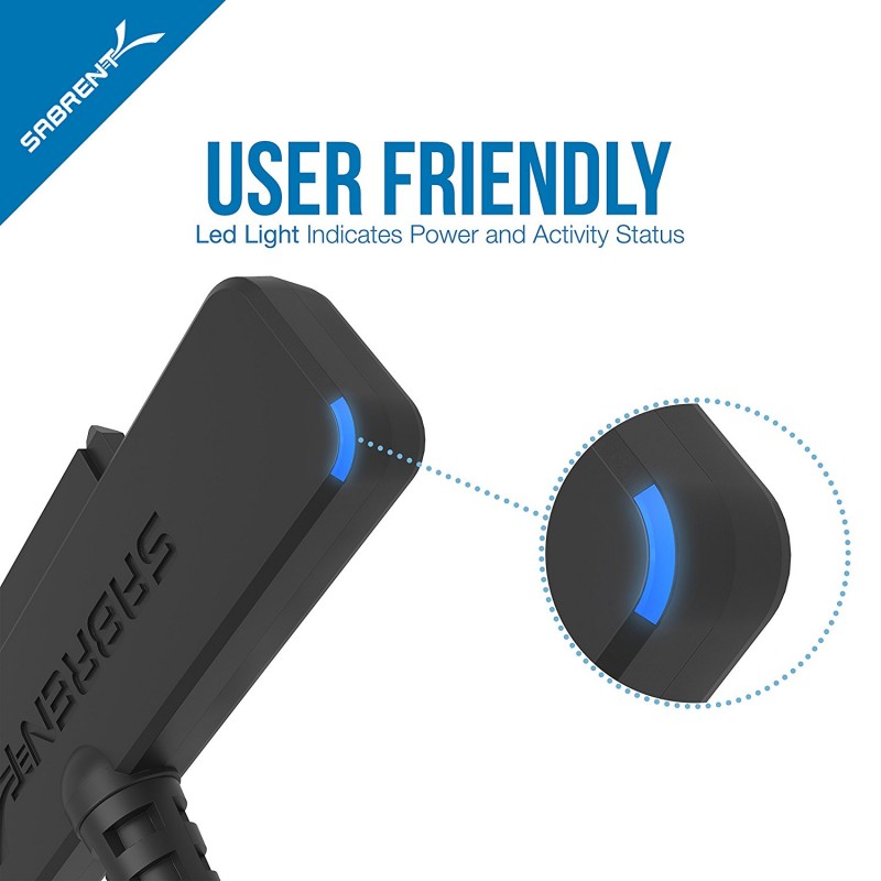 Sabrent USB 3.0 to SSD / 2.5" SATA Hard Drive Adapter [Support UASP]