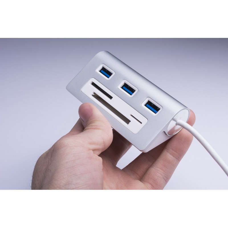 Sabrent HB-MACR MAC & PC 3 Port USB 3.0 Hub w/ CF/SD/MicroSD Reader