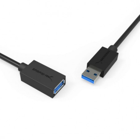 22AWG USB 3.0 Extension Cable – A-Male to A-Female [Black] 10 Feet