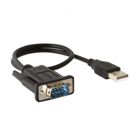 USB 2.0 TO SERIAL CABLE ADAPTER / USB A-MALE & 9-PIN MALE W/ THUMBSCREWS