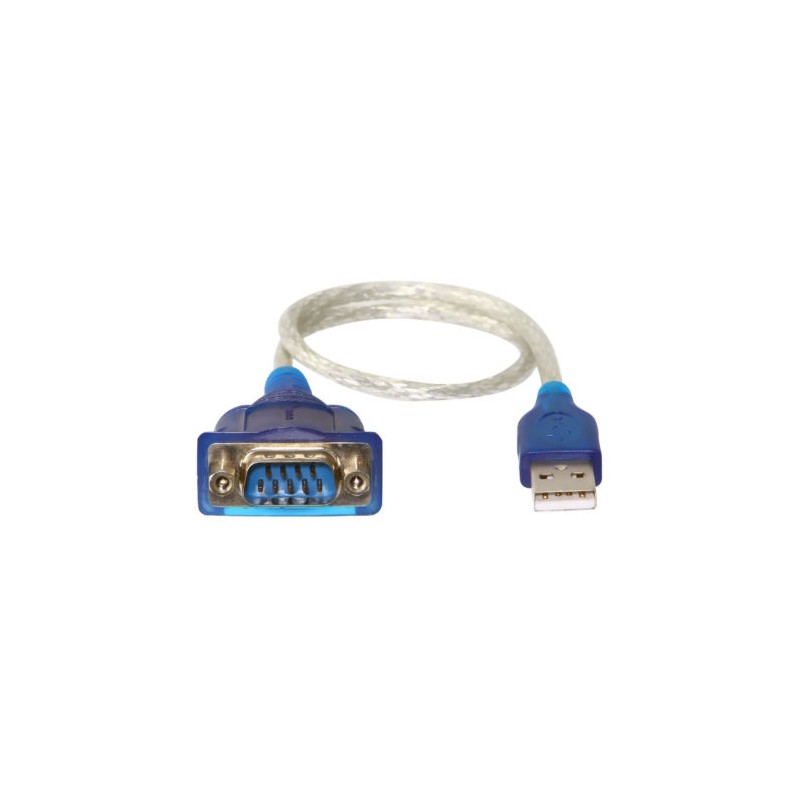 USB 2.0 To Serial DB9 Male (9 Pin) RS232 Cable Adapter 1 ft Cable