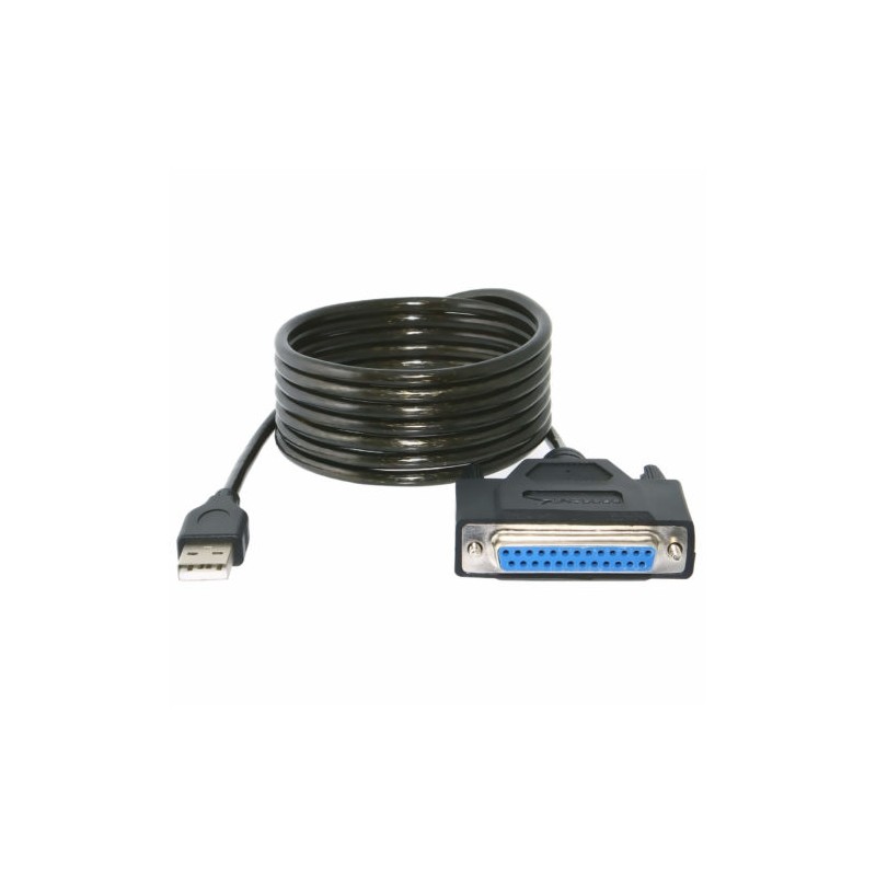 USB 2.0 to DB25F Parallel Printer Cable