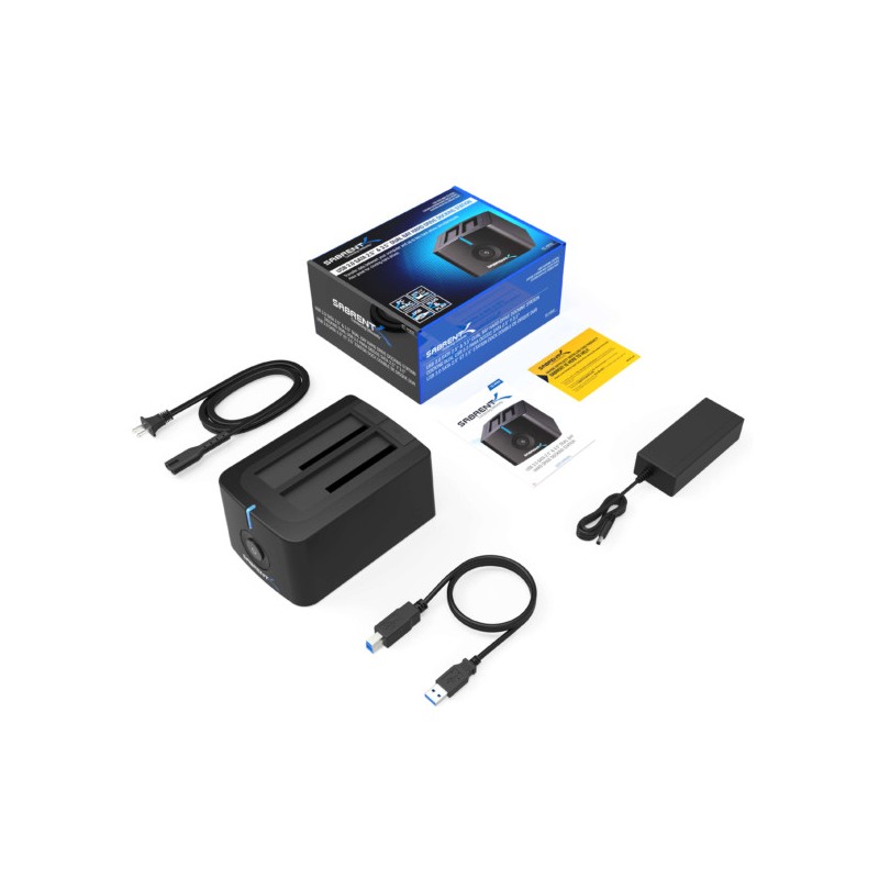 Sabrent EC-HDD2 USB 3.0 to SATA Dual Bay HDD Docking Station w/ cloner