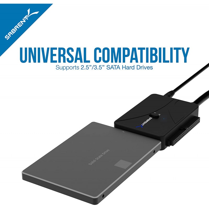 Sabrent USB-DS12 USB 3.0 TO SSD SATA IDE 2.5" 3.5" 5.25" HDD Converter