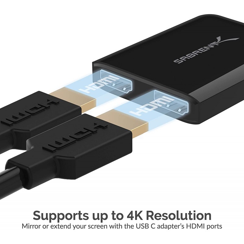 Sabrent DA-UCDH USB Type-C Dual HDMI Adapter