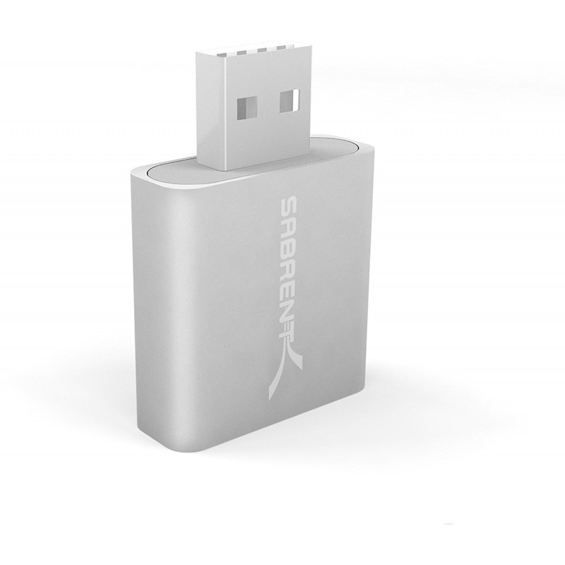 Sabrent AU-EMAC Aluminum USB External Stereo Sound Adapter for Mac Win